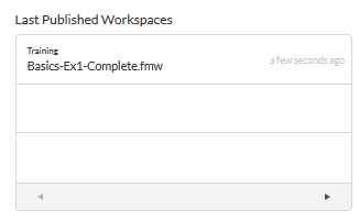 Exercise: The Web Interface and Running a Workspace · FME Server Authoring Training 2016